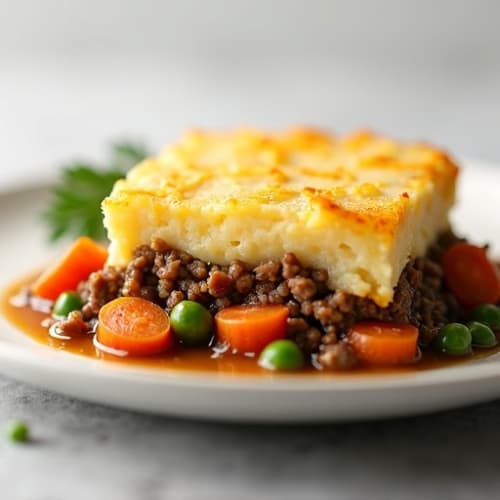Savory Lean Ground Beef Shepherd's Pie with Creamy Potato Topping