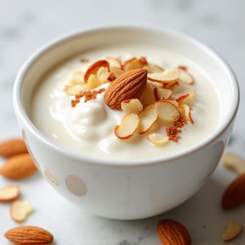 Greek Yogurt with Protein Powder and Sliced Almonds