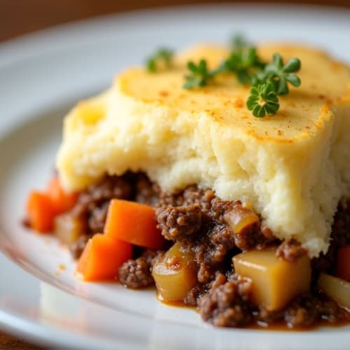 Savory Lean Ground Beef and Root Vegetable Shepherd's Pie with Creamy ...