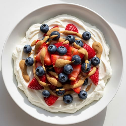 Silky Greek Yogurt Protein Pudding with Berries