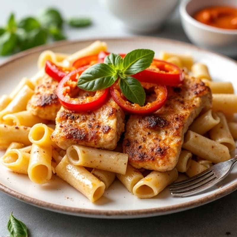 Spicy Cajun Chicken with Creamy Whole Wheat Pasta