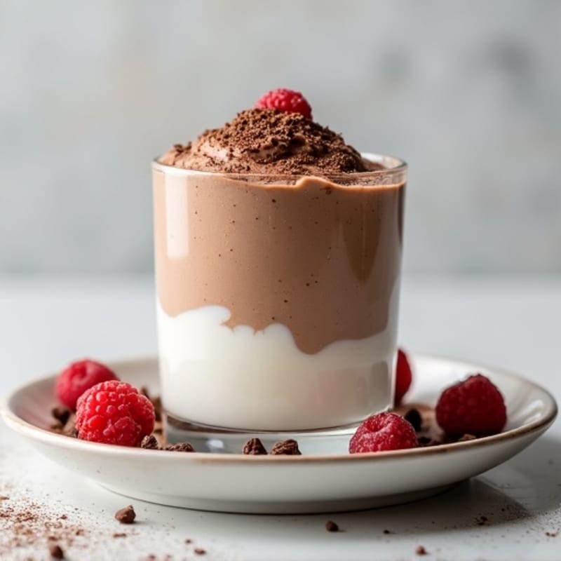Greek Yogurt Protein Mousse with Cocoa and Chia Seeds