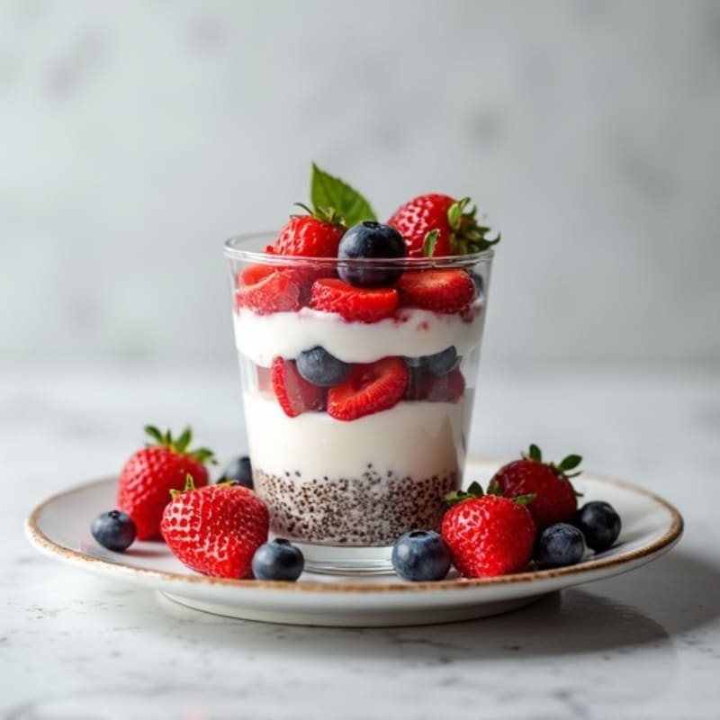 Greek Yogurt Parfait with Berries and Chia Seeds
