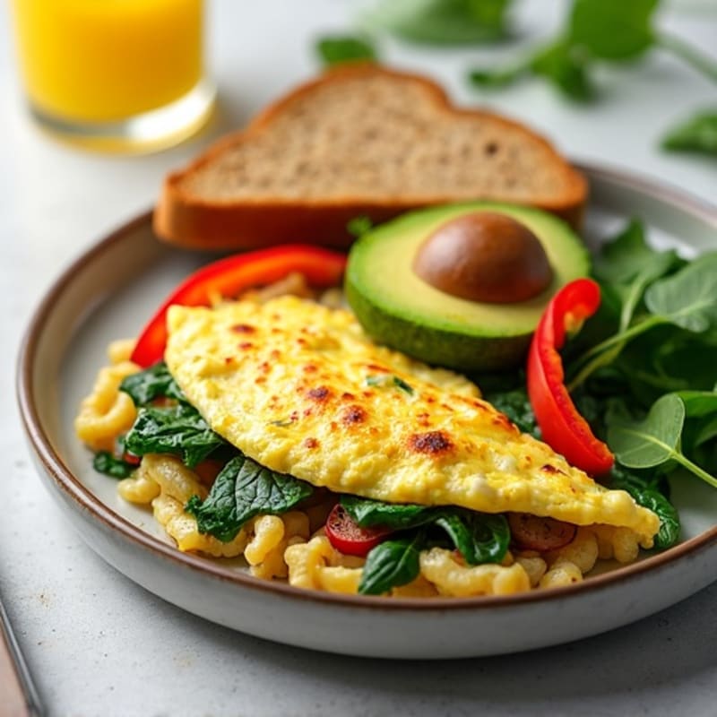Egg White and Turkey Sausage Scramble with Spinach