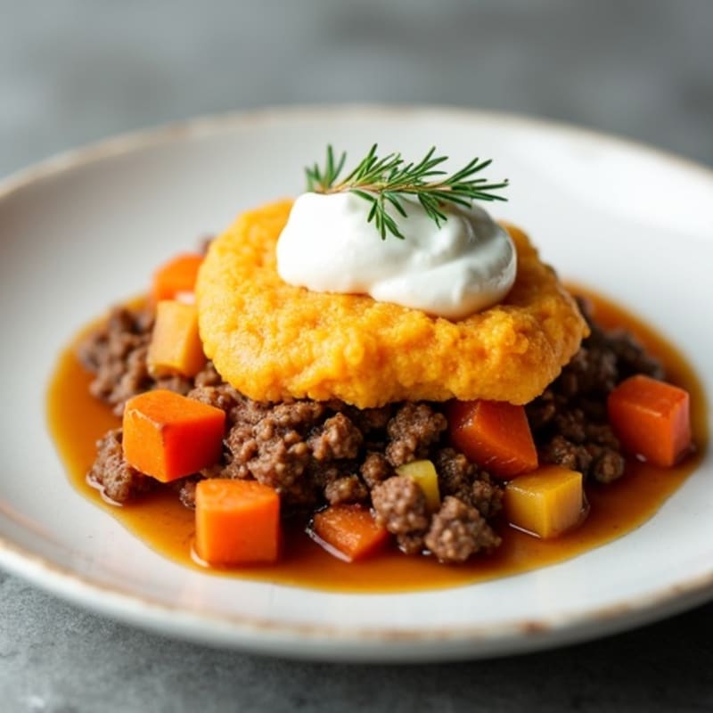 Savory Lean Ground Beef and Root Vegetable Shepherd's Pie with Creamy ...