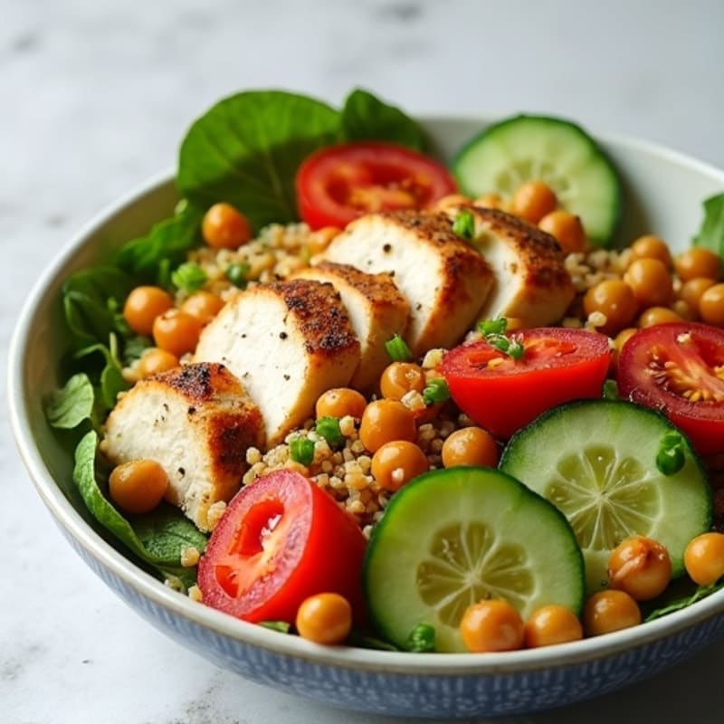 Herb-Roasted Chicken and Fresh Vegetable Power Bowl