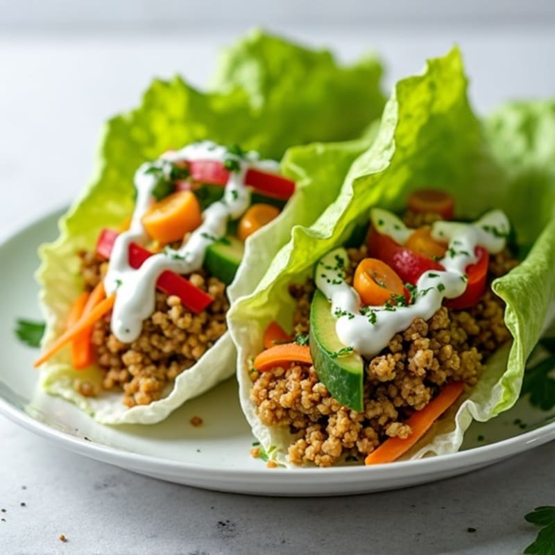 Fresh Turkey and Crisp Veggie Lettuce Wraps