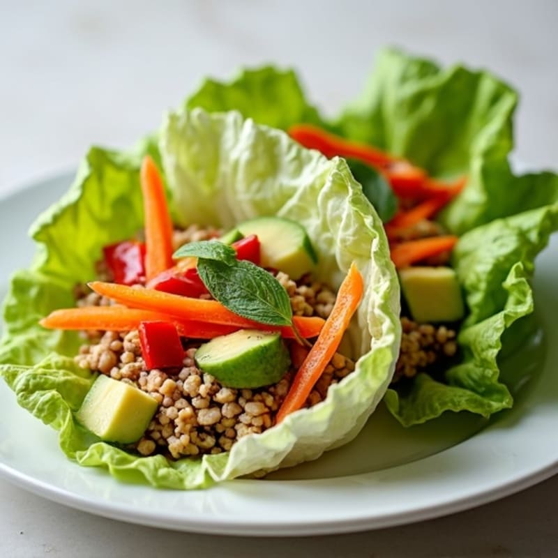 Fresh Turkey and Crispy Veggie Lettuce Wraps