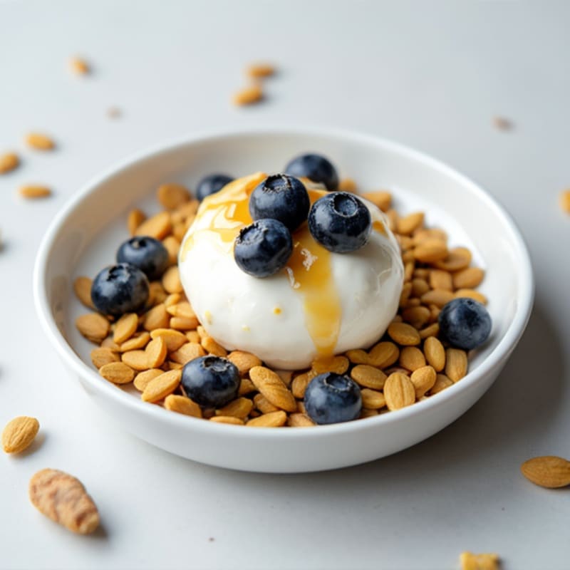 Greek Yogurt with Pumpkin Seeds and Blueberries