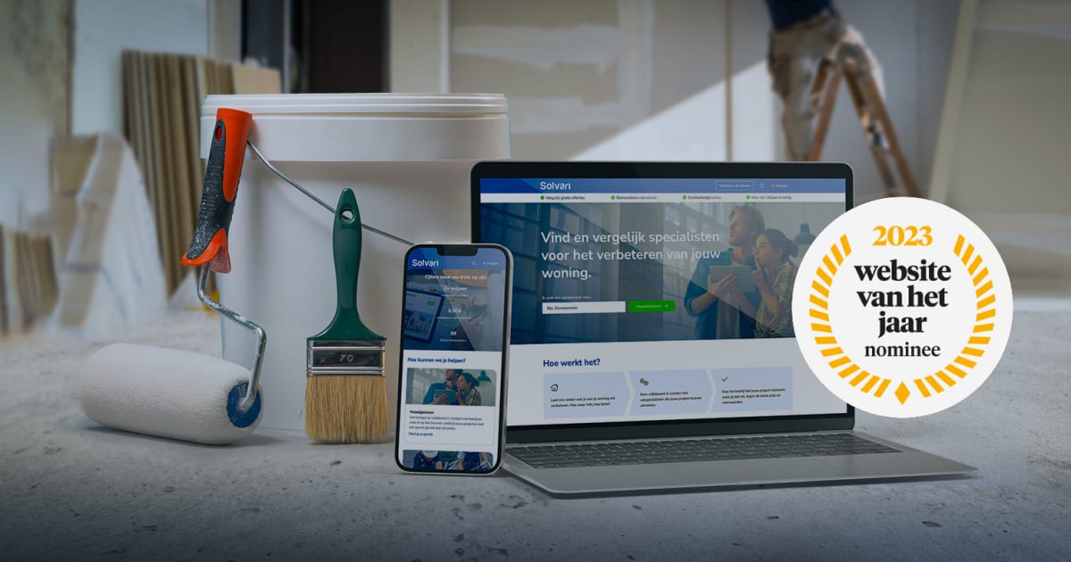 Solvari genomineerd voor Website van het Jaar 2023