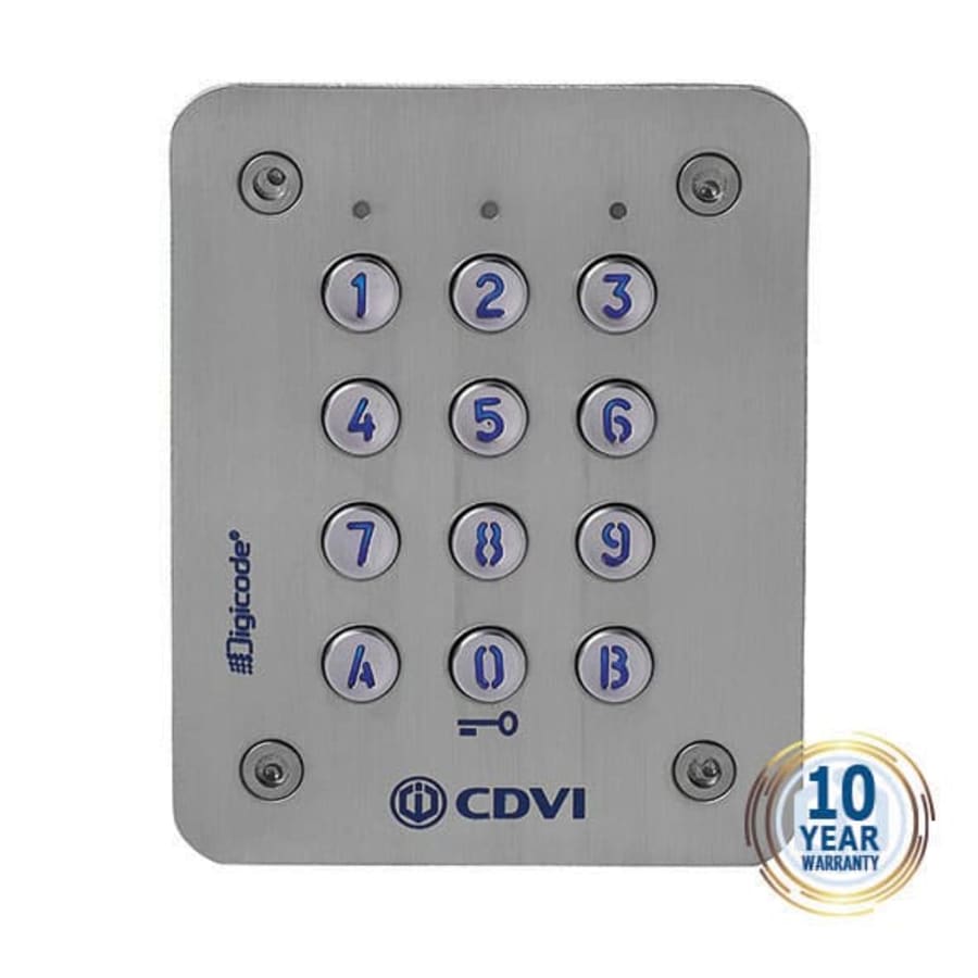 Cdvi - CAASE - Digicode inox encastre 3 rel Cdvi - CAASE - Digicode inox encastre 3 rel