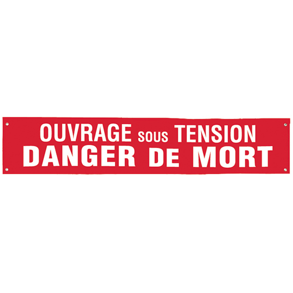 Banderole de signalisation et délimitation d'une zone de danger ou de ...