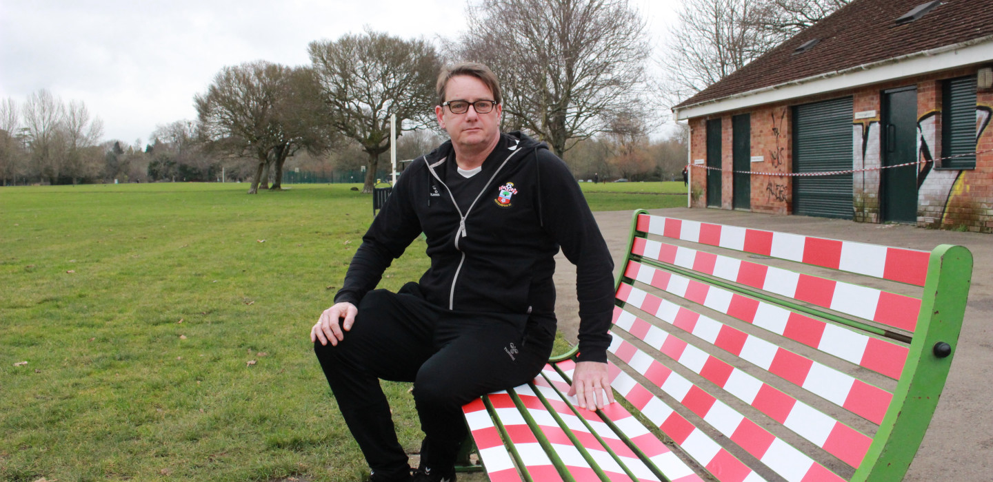 Red and white stripes take over city benches to get Southampton talking ...