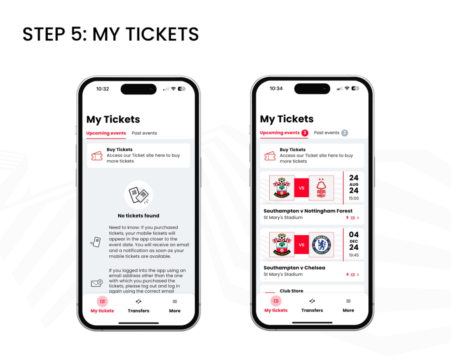 Saints Tickets App Information | Southampton FC Official Site