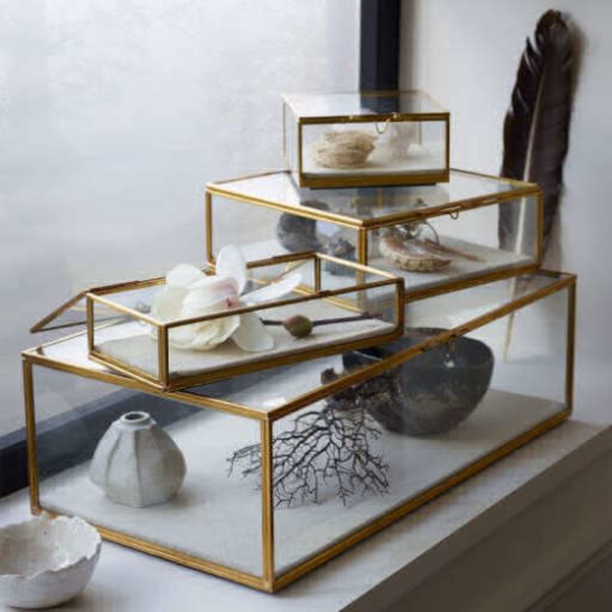 Glass Shadow Boxes Large Square | Spacejoy