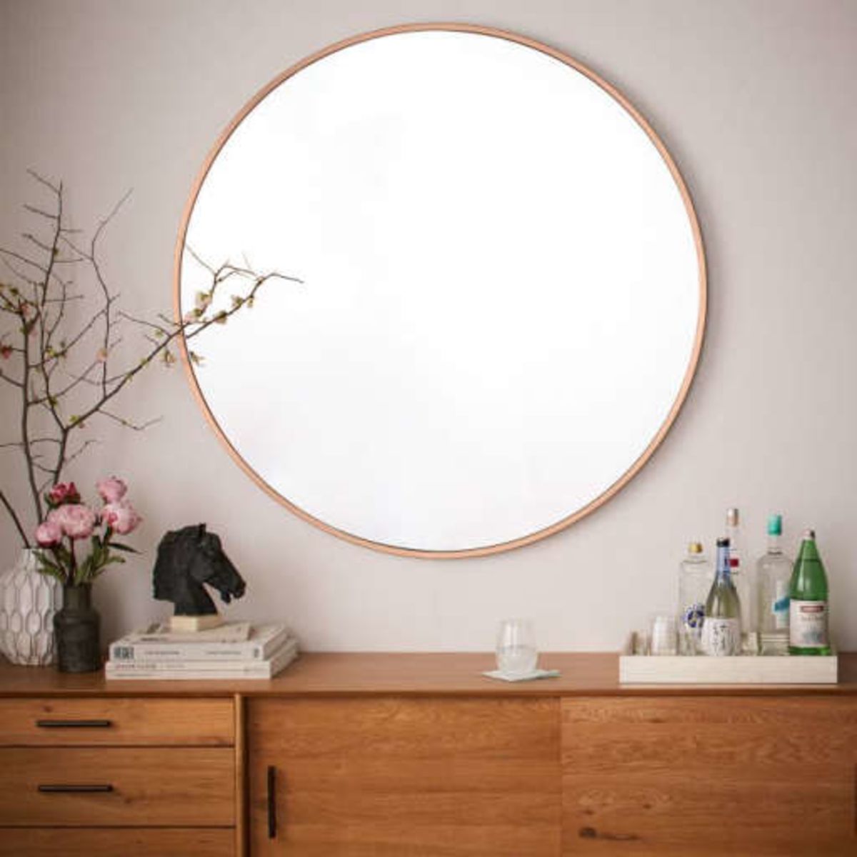 Metal Framed 48" Round Mirror | Spacejoy