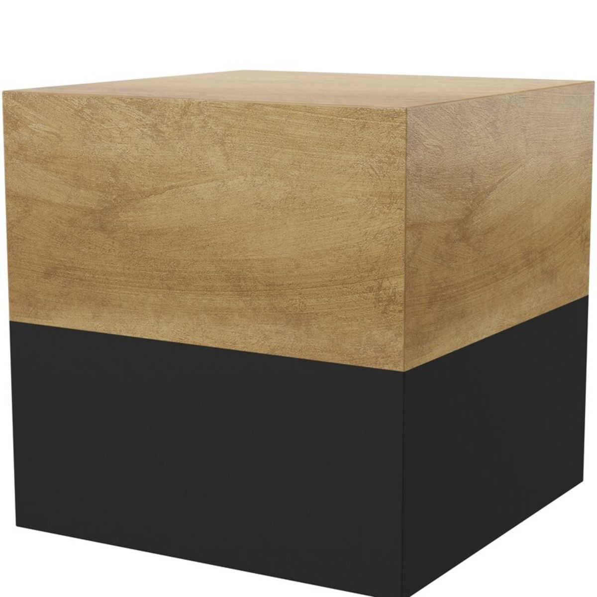 Norcross 16'' Tall Solid Wood Block End Table | Spacejoy