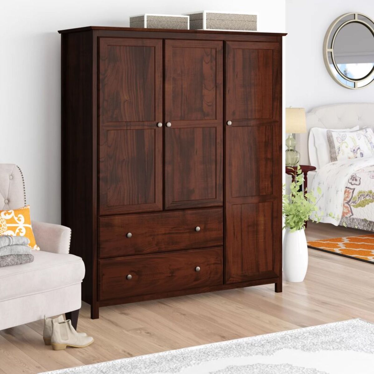 Shaker Wardrobe Armoire | Spacejoy