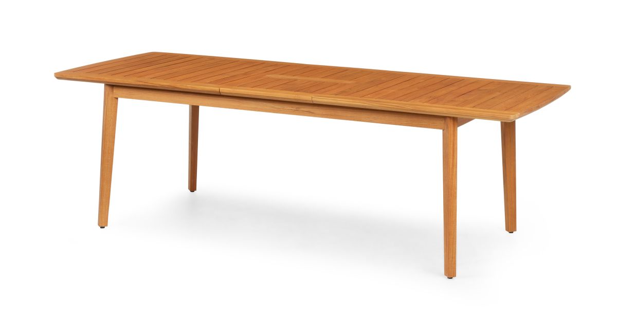 Marol Bronze Teak Dining Table for 8 Extendable | Spacejoy