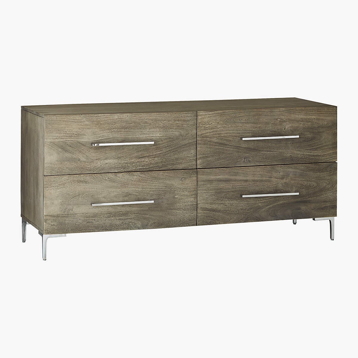 Link Grey Wash Acacia Low Chest | Spacejoy