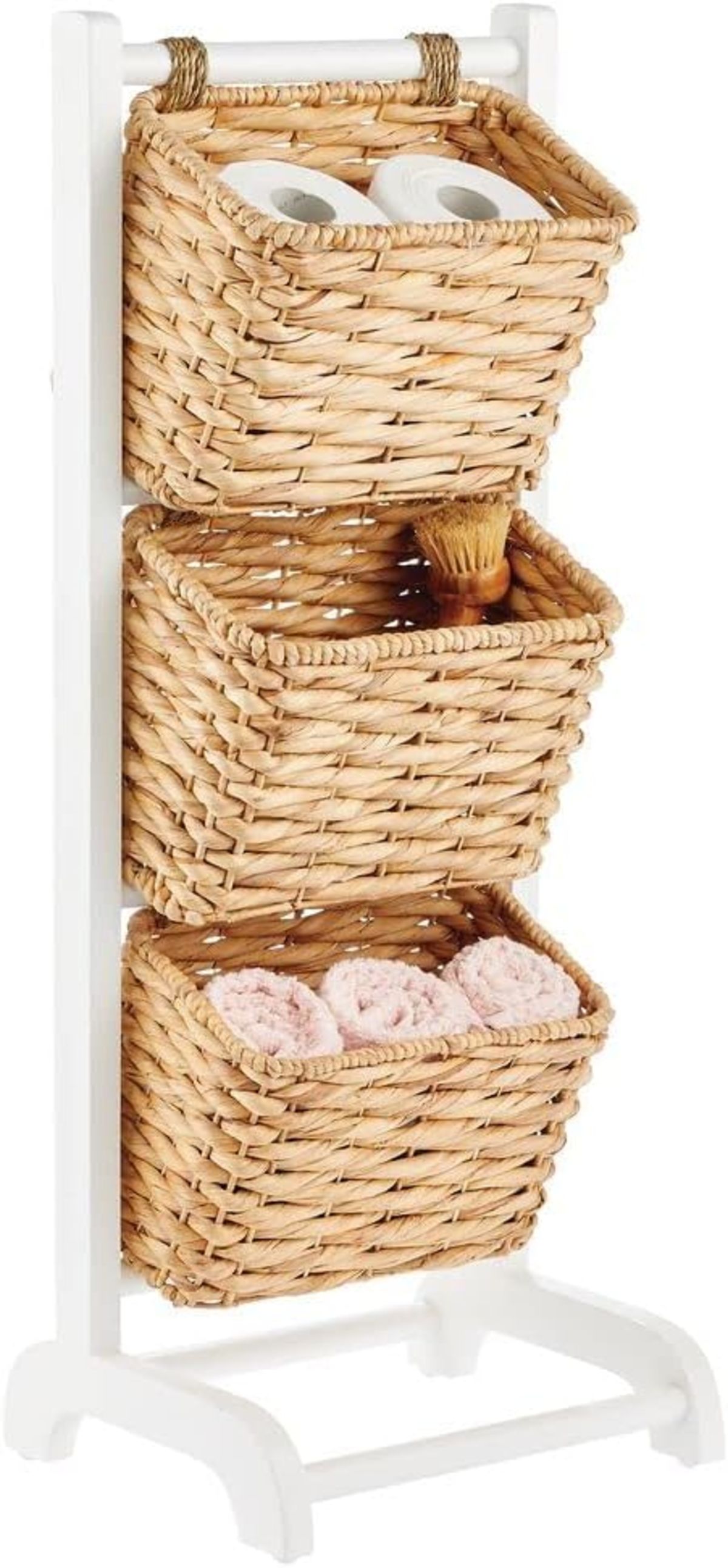 Water Hyacinth 3 Tiered Storage Baskets | Spacejoy