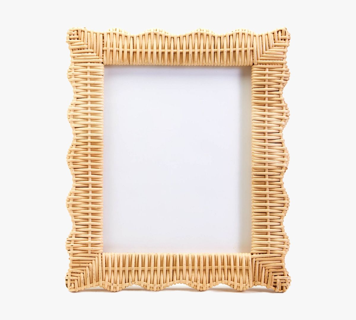 Scalloped Wicker Weave Frames | Spacejoy