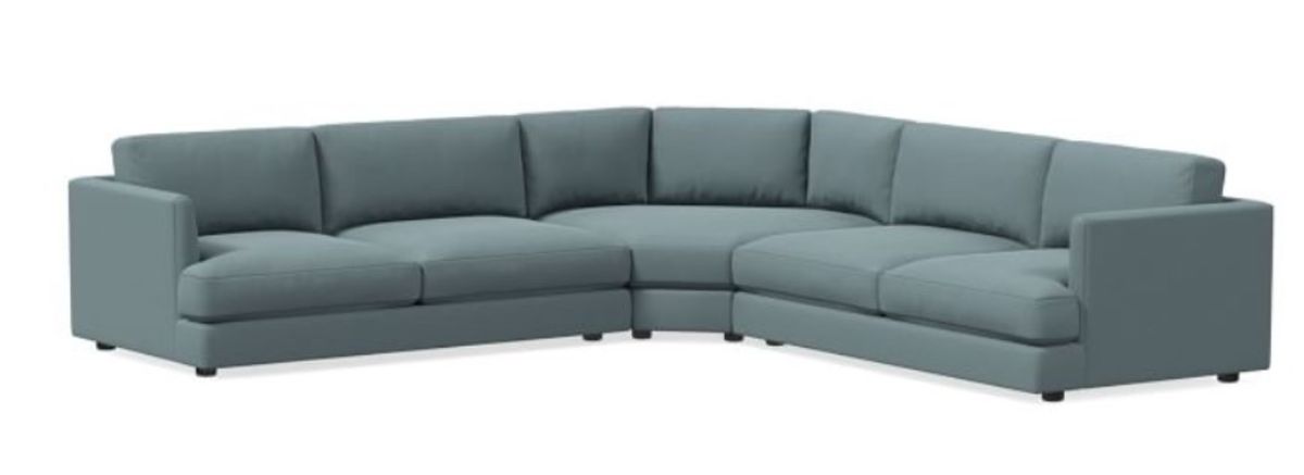 Haven 3 Piece L Shaped Wedge Sectional 125 | Spacejoy