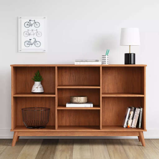 Amherst Mid Century Modern Horizontal Bookcase Amherst Mid Century Modern Horizontal Bookcase