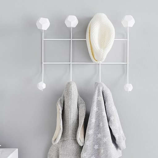 White Geometric Wall Hook
