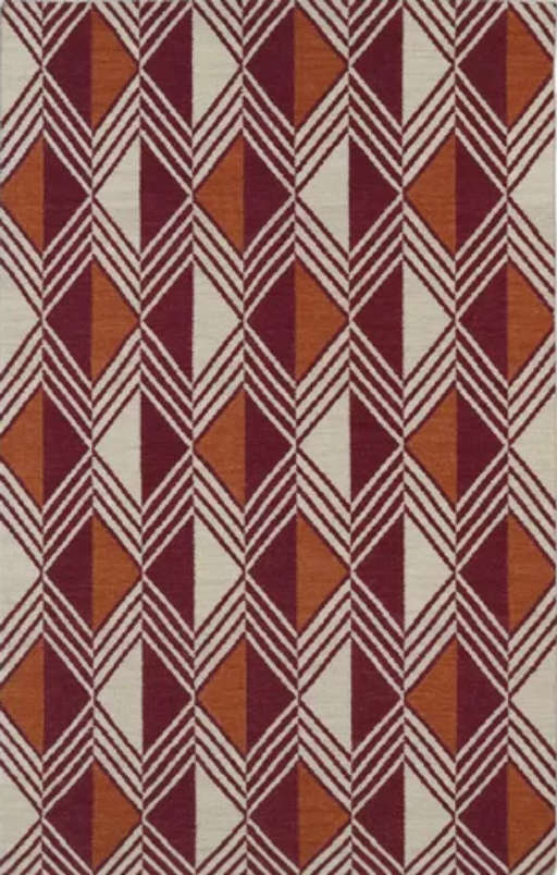 Cory Red Geometric Area Rug