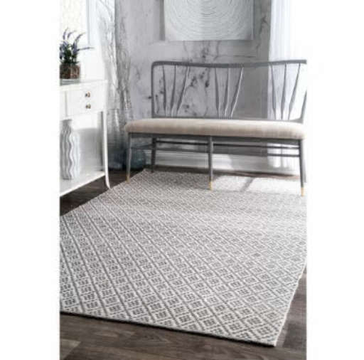 Nathanial Hand-Woven Cotton Beige/Ivory Area Rug