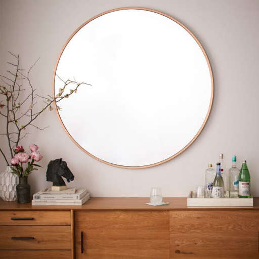 Metal Framed 48" Round Mirror