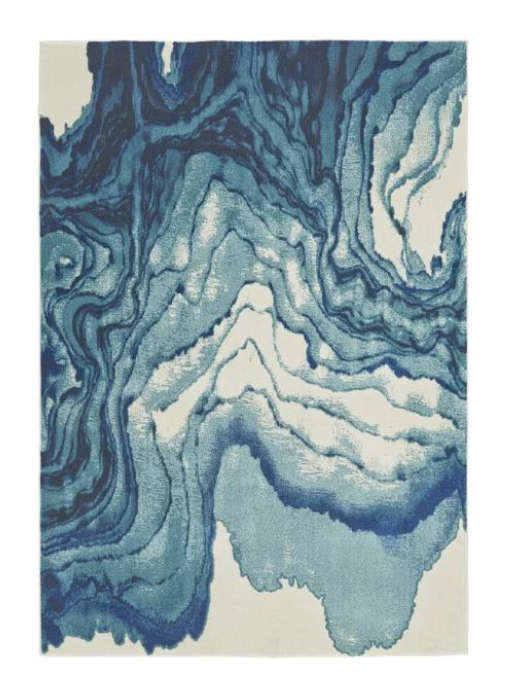 Stuart Abstract Blue Area Rug 5' x 8'