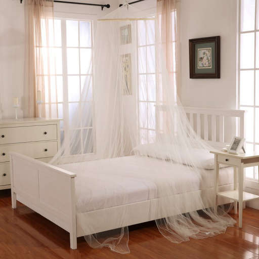 Laurencho Round Hoop Sheer Bed Canopy Net