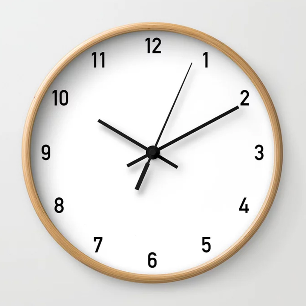 Numbers Clock Wall Clock