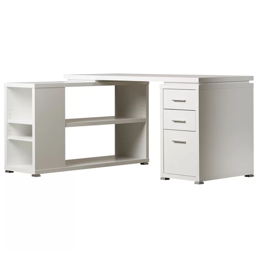 Drewes 3 Drawer L-Shaped Desk