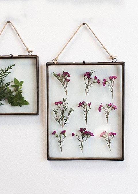 Hanging Pressed Glass Floating Frame