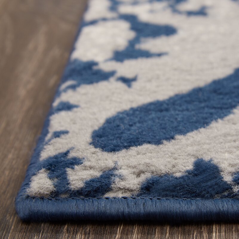 Mulfo Ikat Area Rug in Blue/Gray