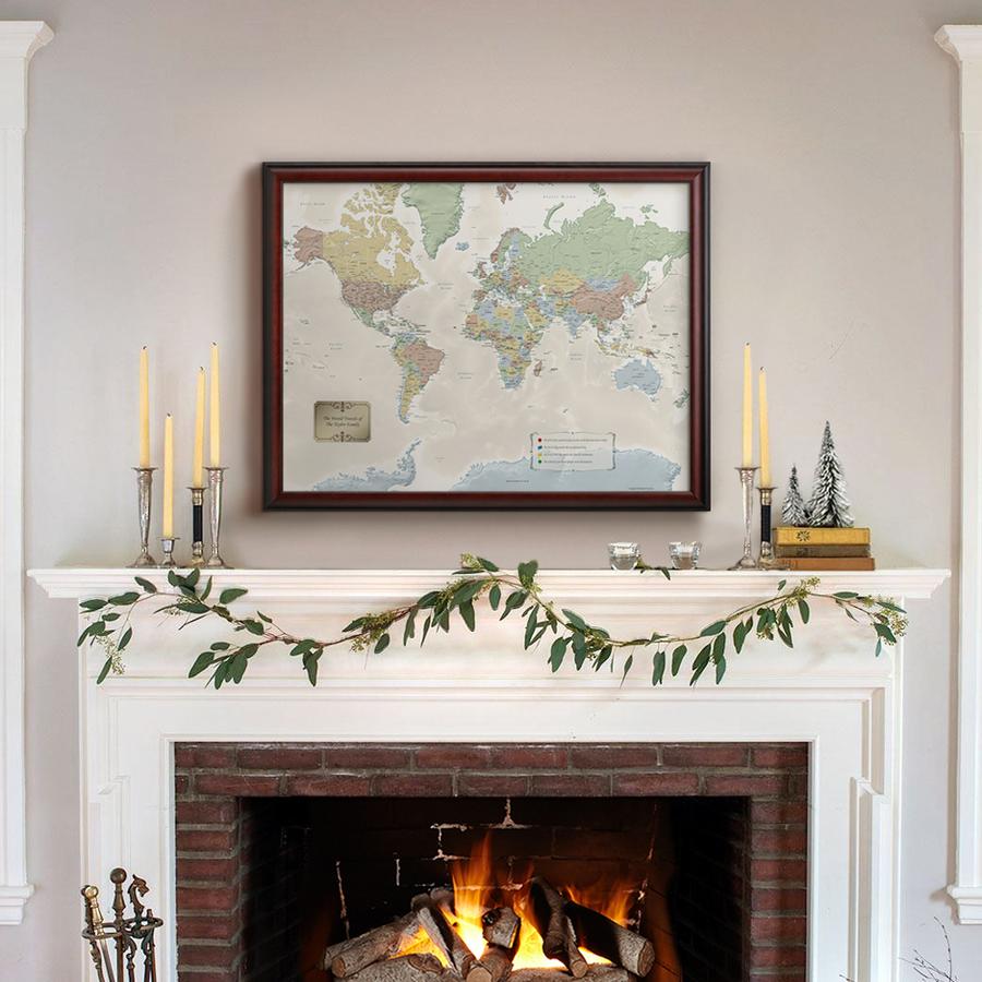 Personalized World Traveler Push Pin Map