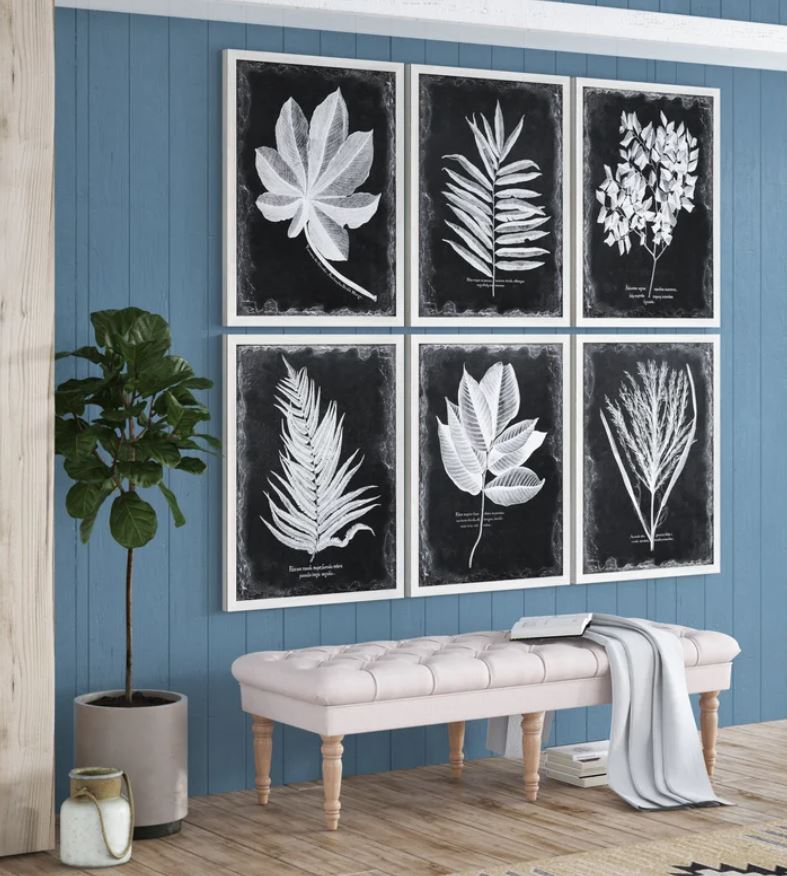 6 Piece Framed Graphic Art Print Set2