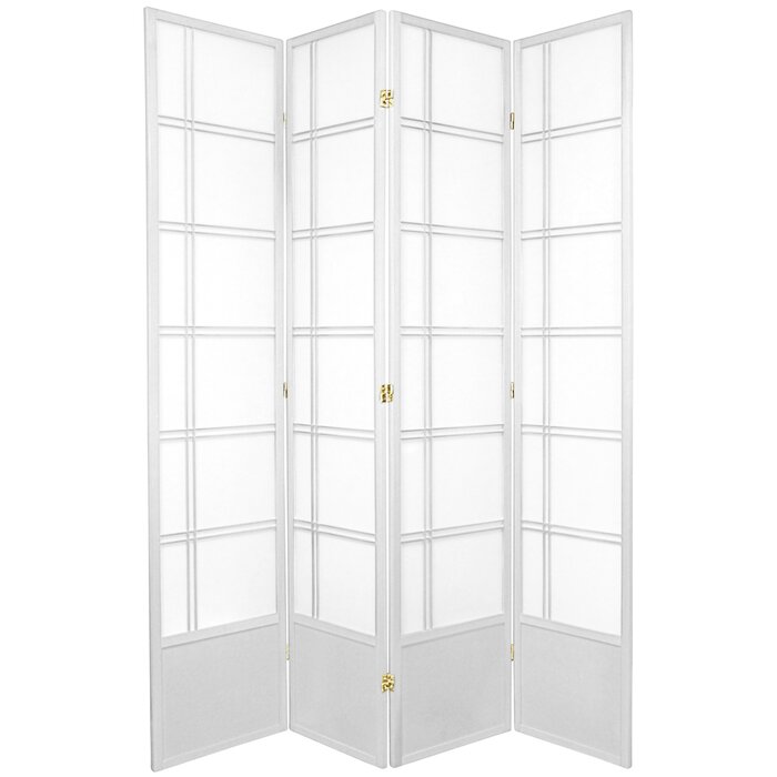 Keitez Solid Wood Folding Room Divider - 4 Panel