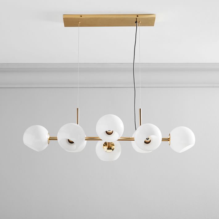 Staggered Glass 8 Light Chandelier