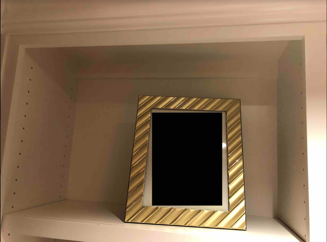 Gold diagonal frame