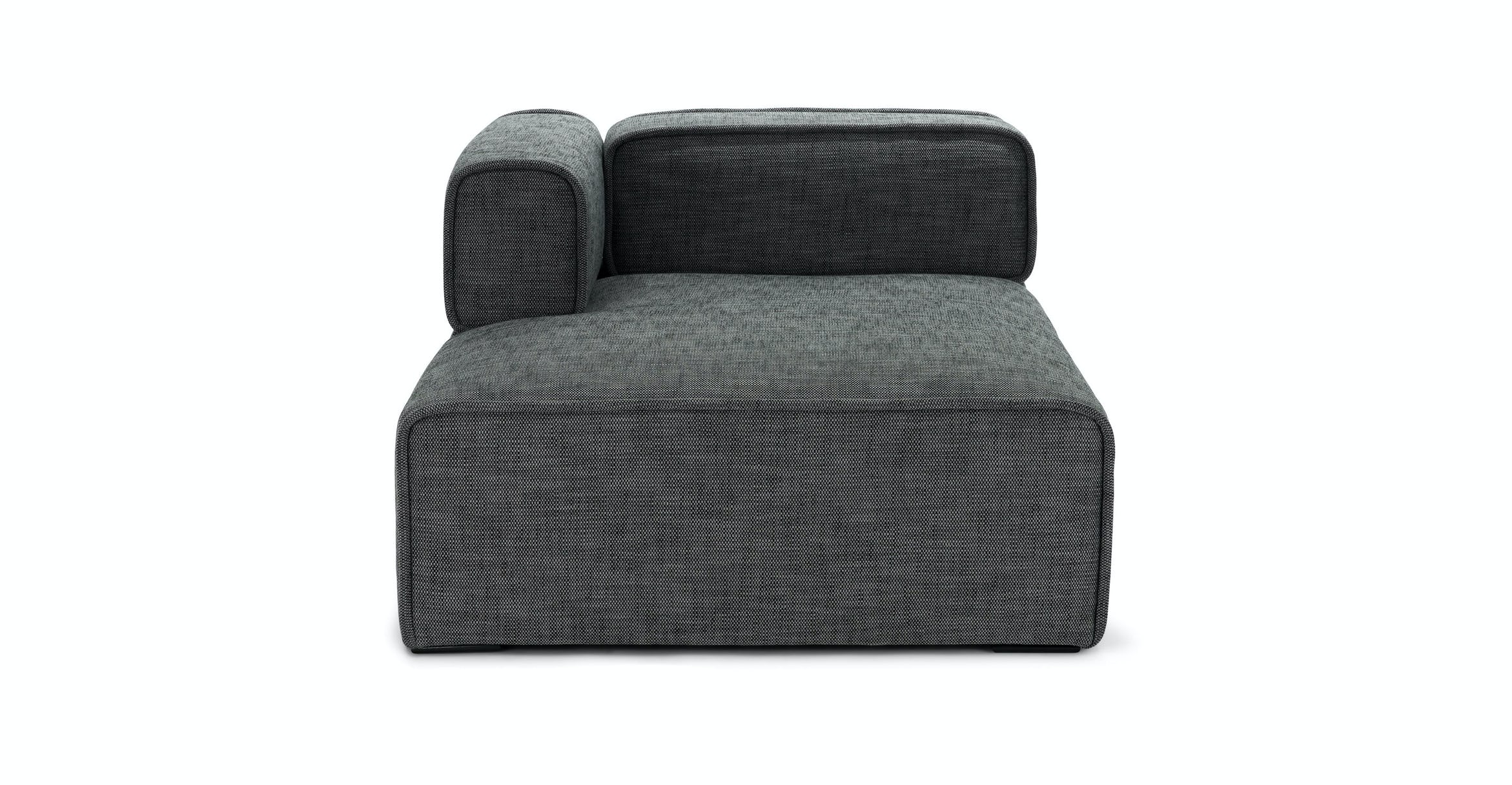 Quadra Carbon Gray Left Chaise Module