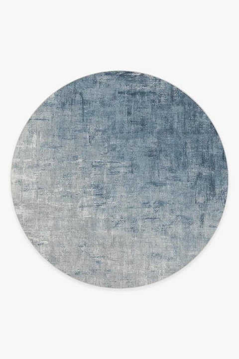 Impasto Slate Blue Rug-8' Round