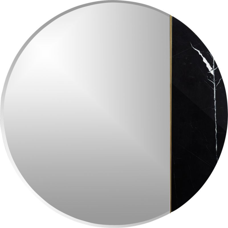 Vaughn Black Marble Mirror