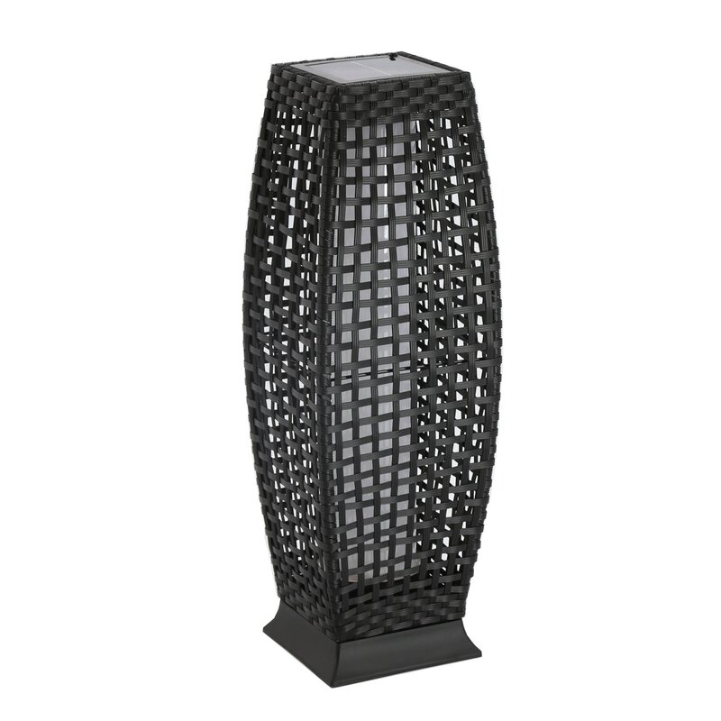 Black Low Voltage Solar Powered Integrated LED Pathway Light