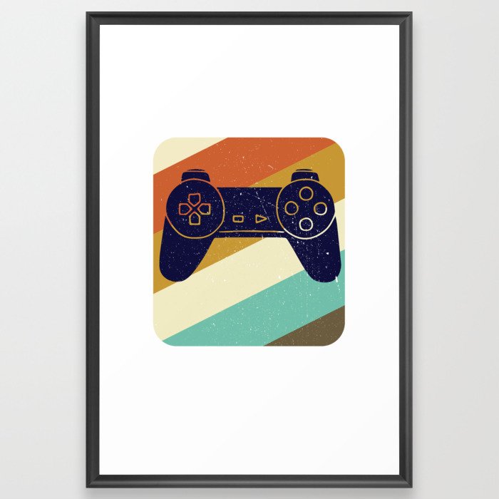 Retro Vintage Game Art Print With Frame 24" x 36"