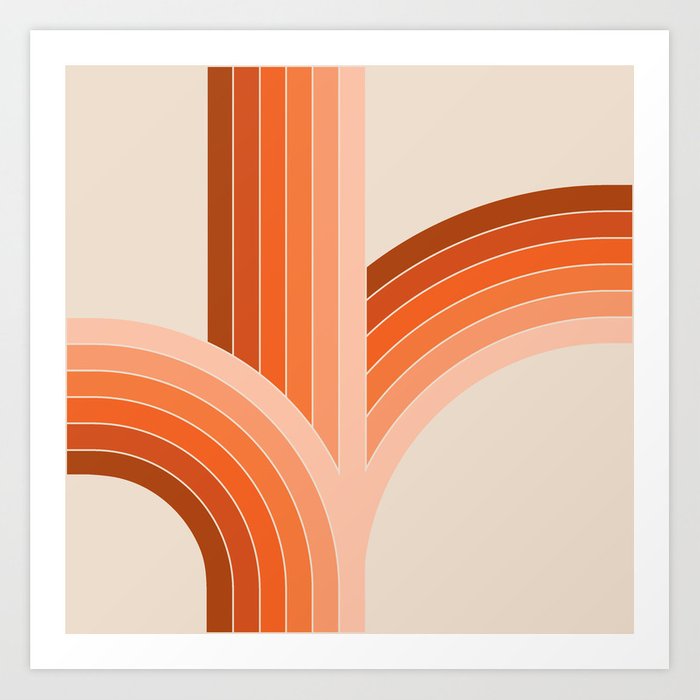 Red Rock Bounce Art Print with frame