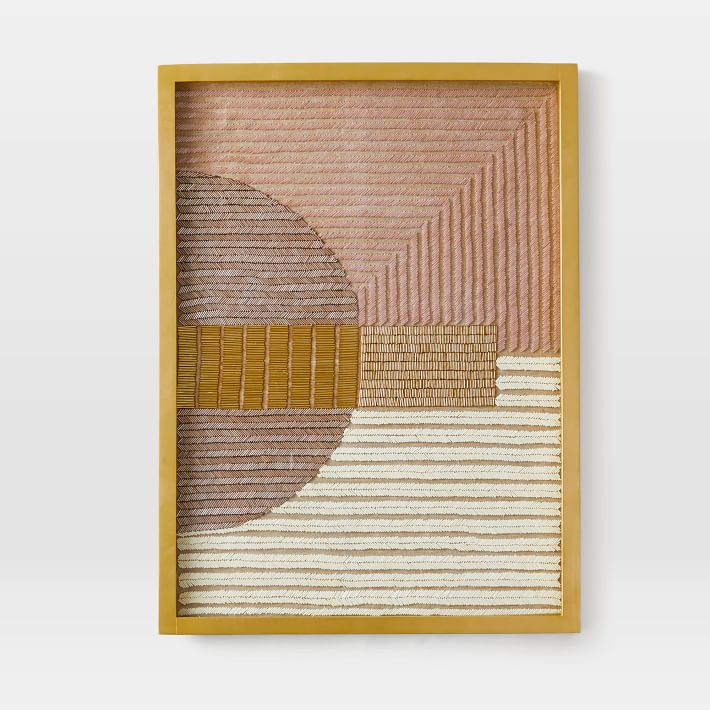 Roar Rabbit Embellished Wall Art Antique Brass Half Circle with frame